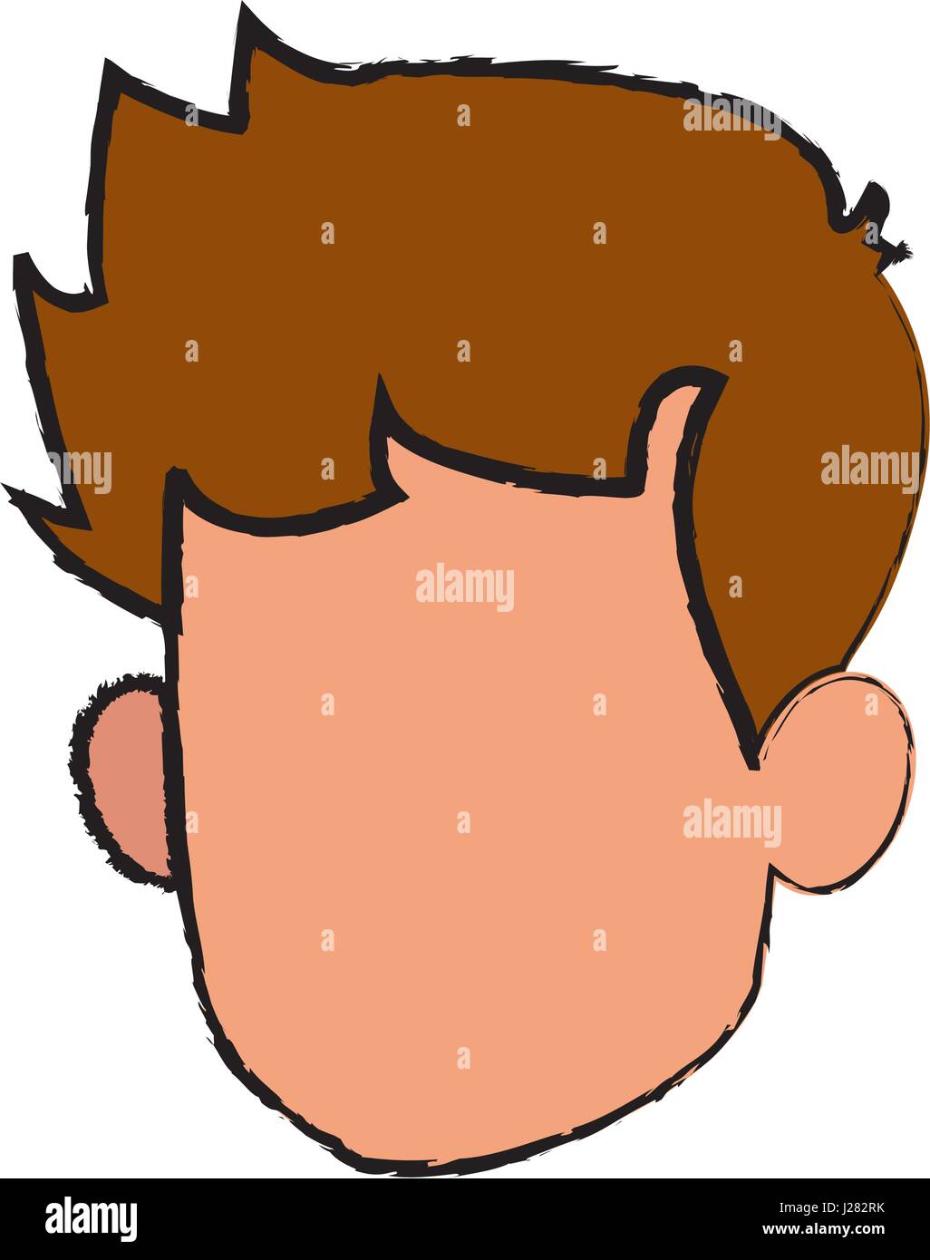 head faceless male avatar drawing Stock Vector Image & Art - Alamy