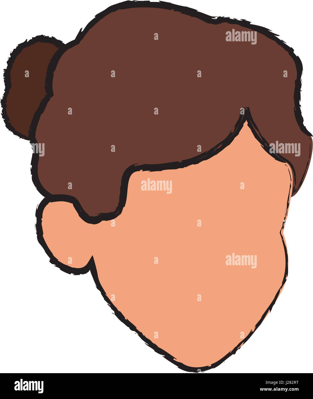 cartoon face woman girl female line image Stock Vector Image & Art - Alamy