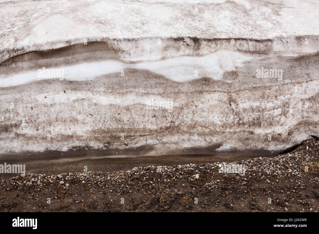 Muddy Ice Melting Water Bubbles Mud Texture - Top view of the ground ...