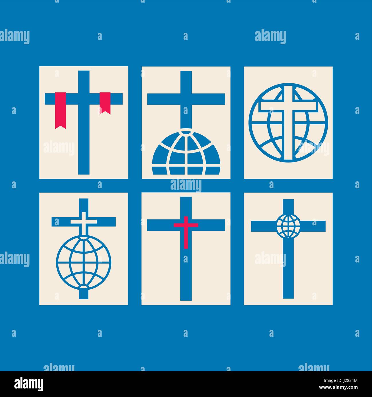 Church logos and Christian symbols Stock Vector Image & Art - Alamy