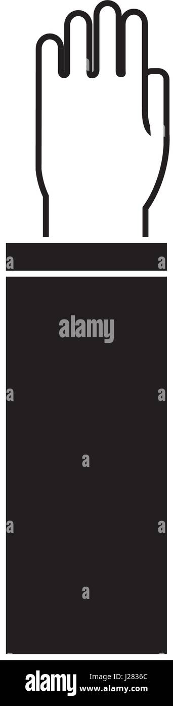 silhouette hand up with formal suit Stock Vector Image & Art - Alamy