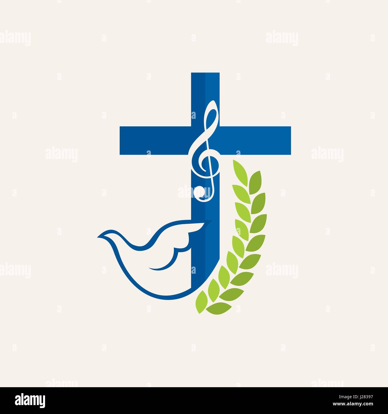 Church logo. Cross and musical note Stock Vector Image & Art - Alamy
