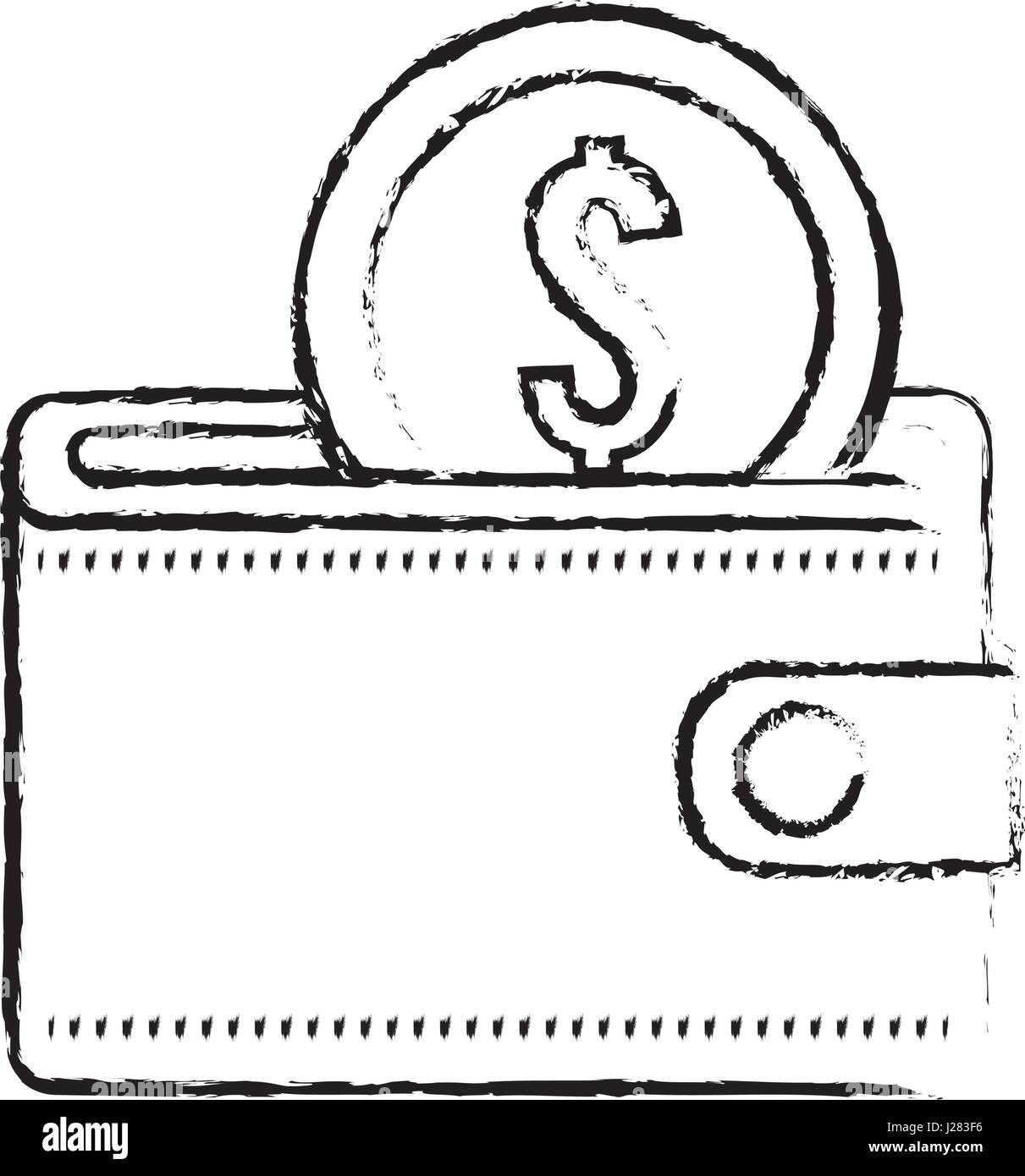 figure wallet with coin money inside Stock Vector Image & Art - Alamy