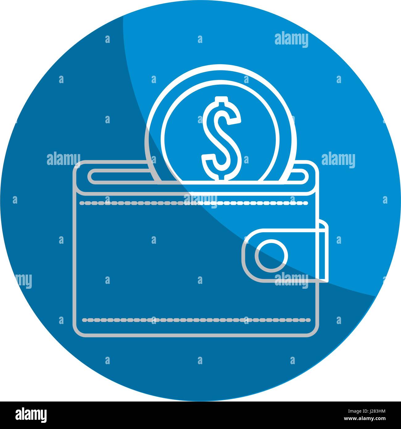emblem wallet with coin money inside Stock Vector Image & Art - Alamy