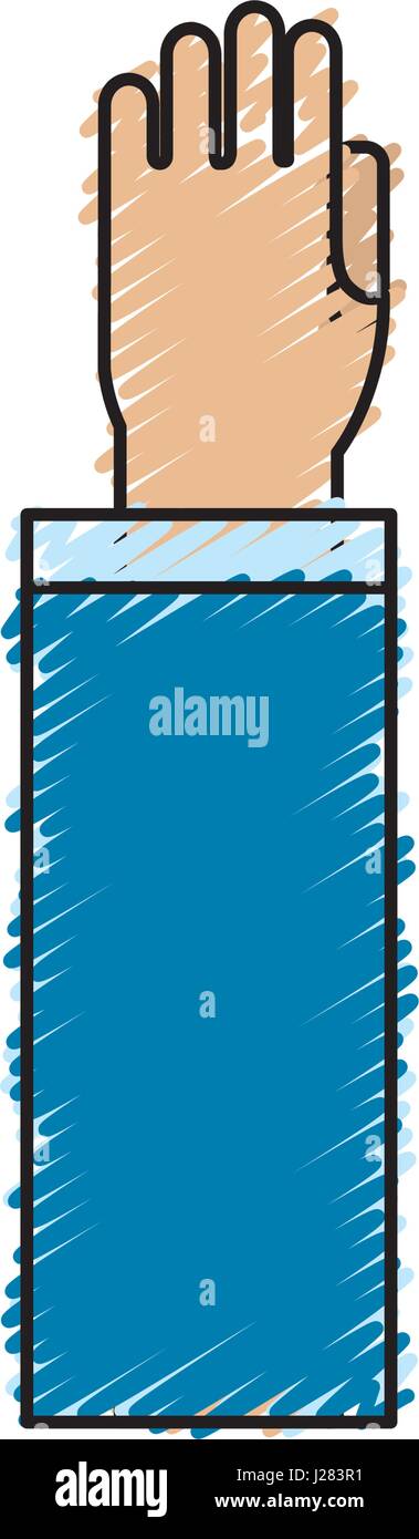 hand up with formal suit Stock Vector Image & Art - Alamy