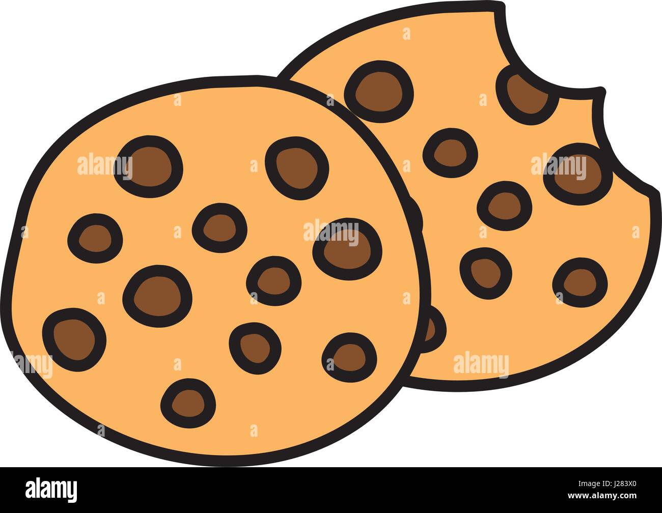 Baking fresh cookies in Stock Vector Images - Alamy