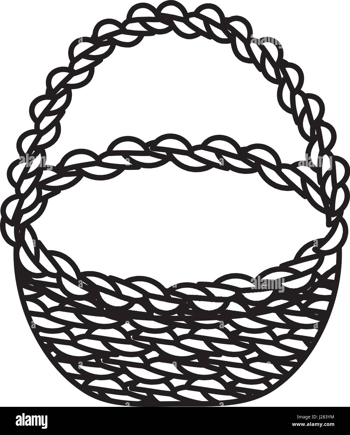 line beautiful hamper to save food celebration Stock Vector Image & Art ...