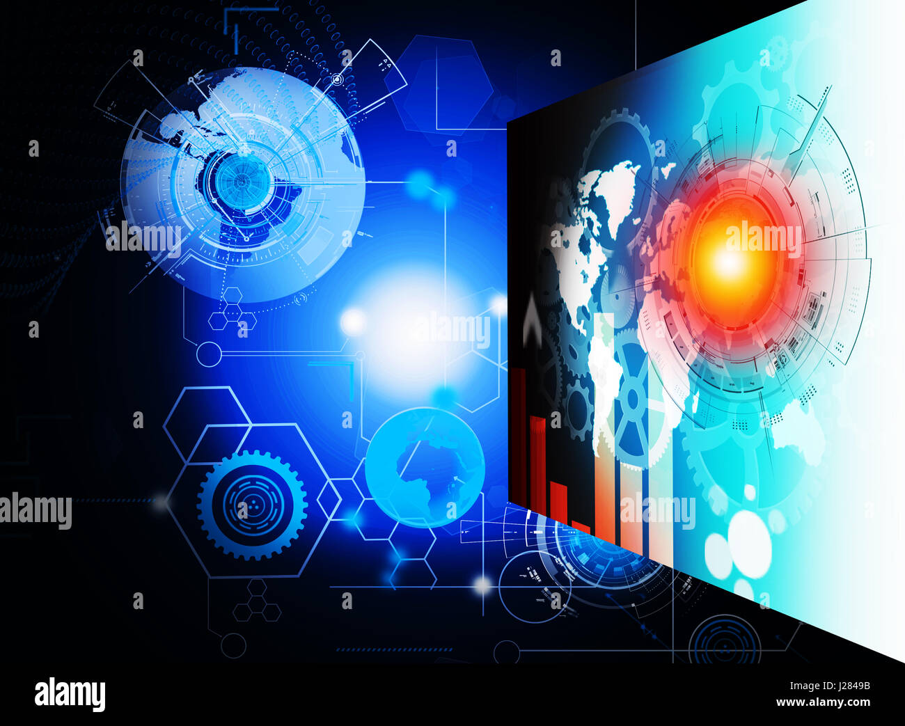 Technology of smart connection concept Stock Photo - Alamy