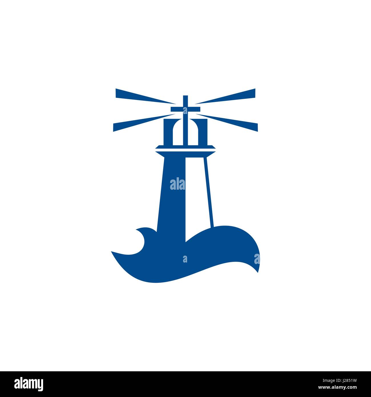 Church logo. God's lighthouse in the sinful world Stock Vector Image ...