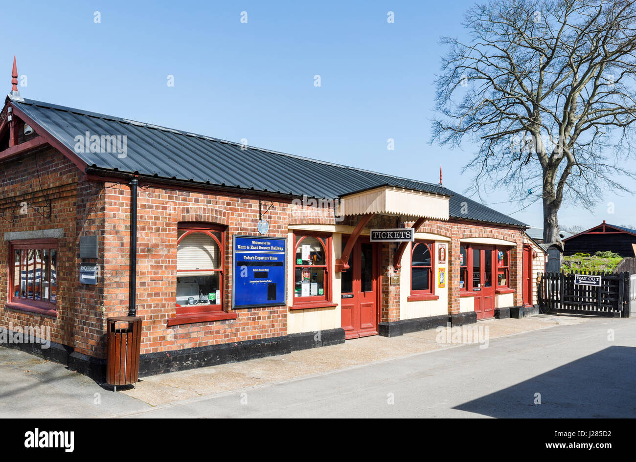 Ticket office at Tenterden Town Station, Kent and East Sussex Railway ...