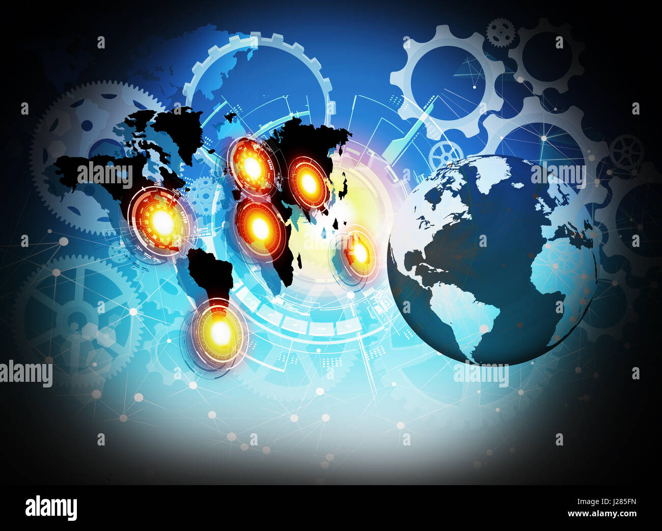 Technology of smart connection concept Stock Photo - Alamy