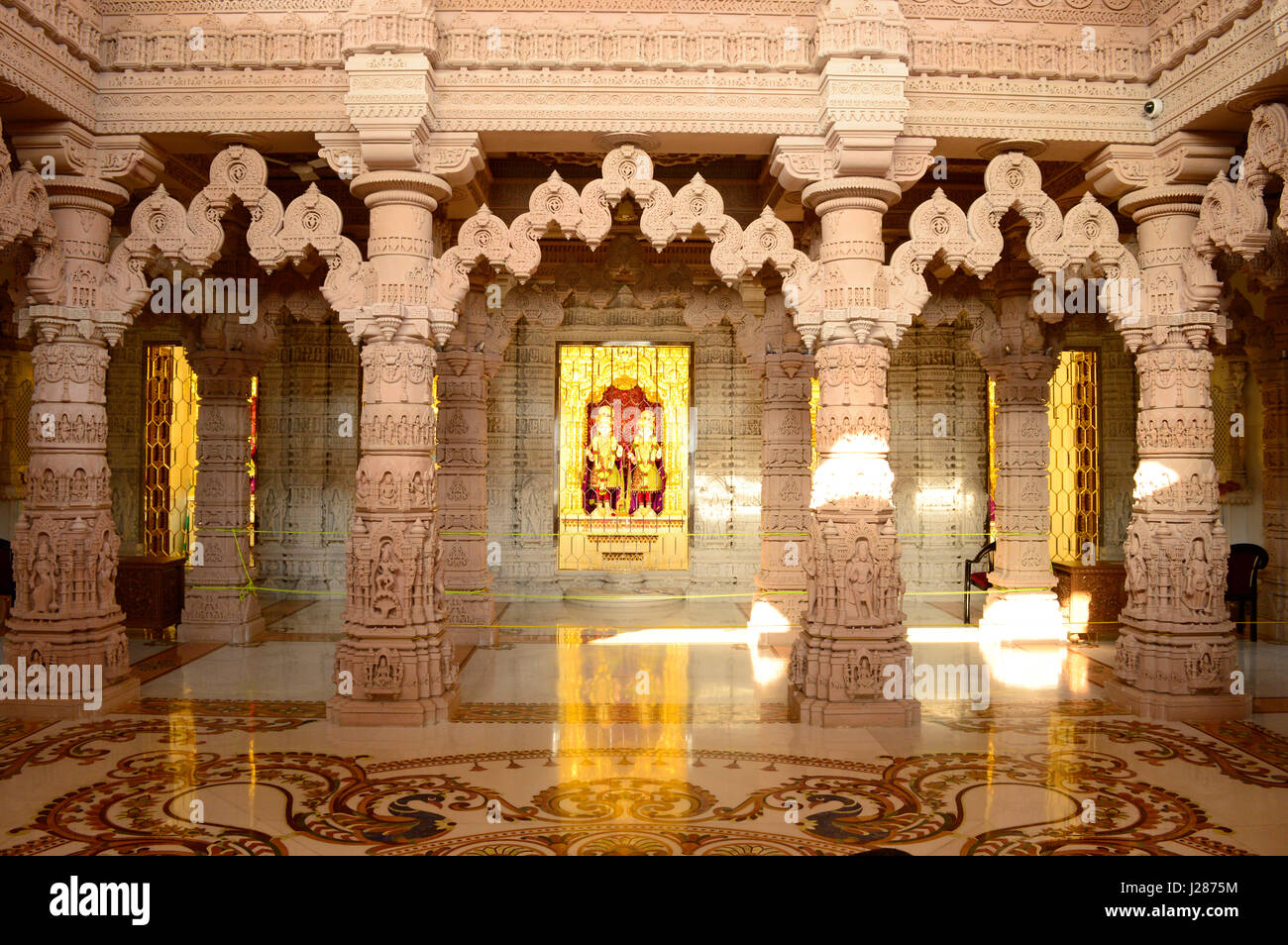 Inside view of BAPS Shri Swaminarayan Mandir Pune Maharashtra Stock ...