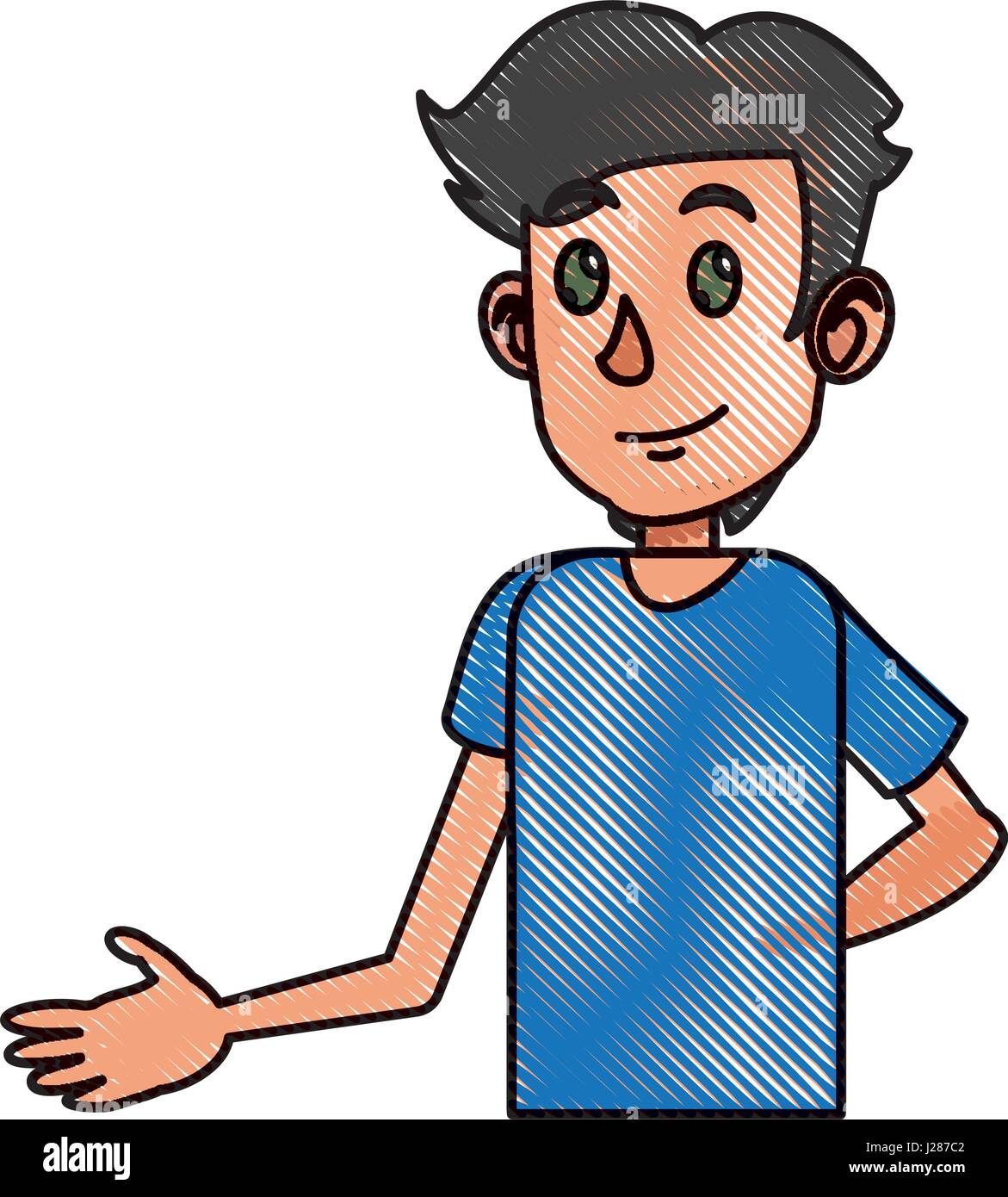 drawing young boy teen male image Stock Vector Image & Art - Alamy