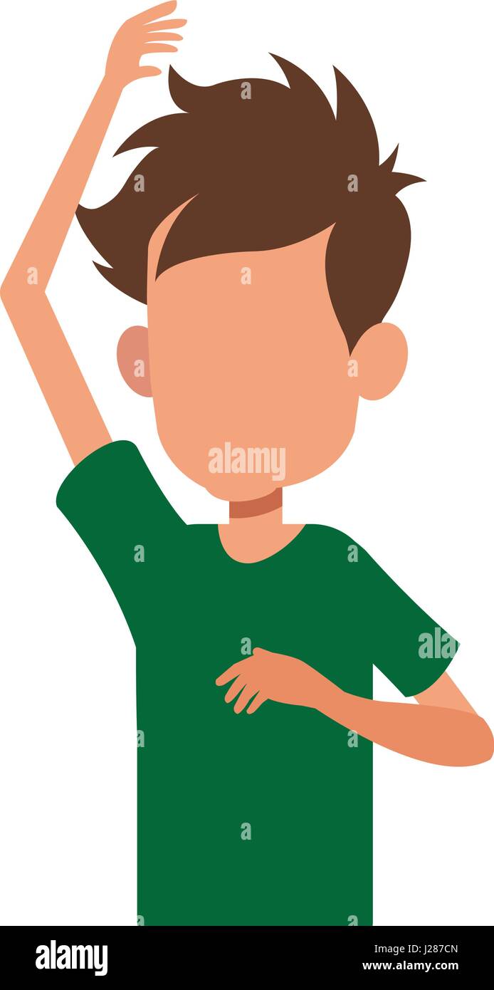 young boy teen male faceless image Stock Vector Image & Art - Alamy