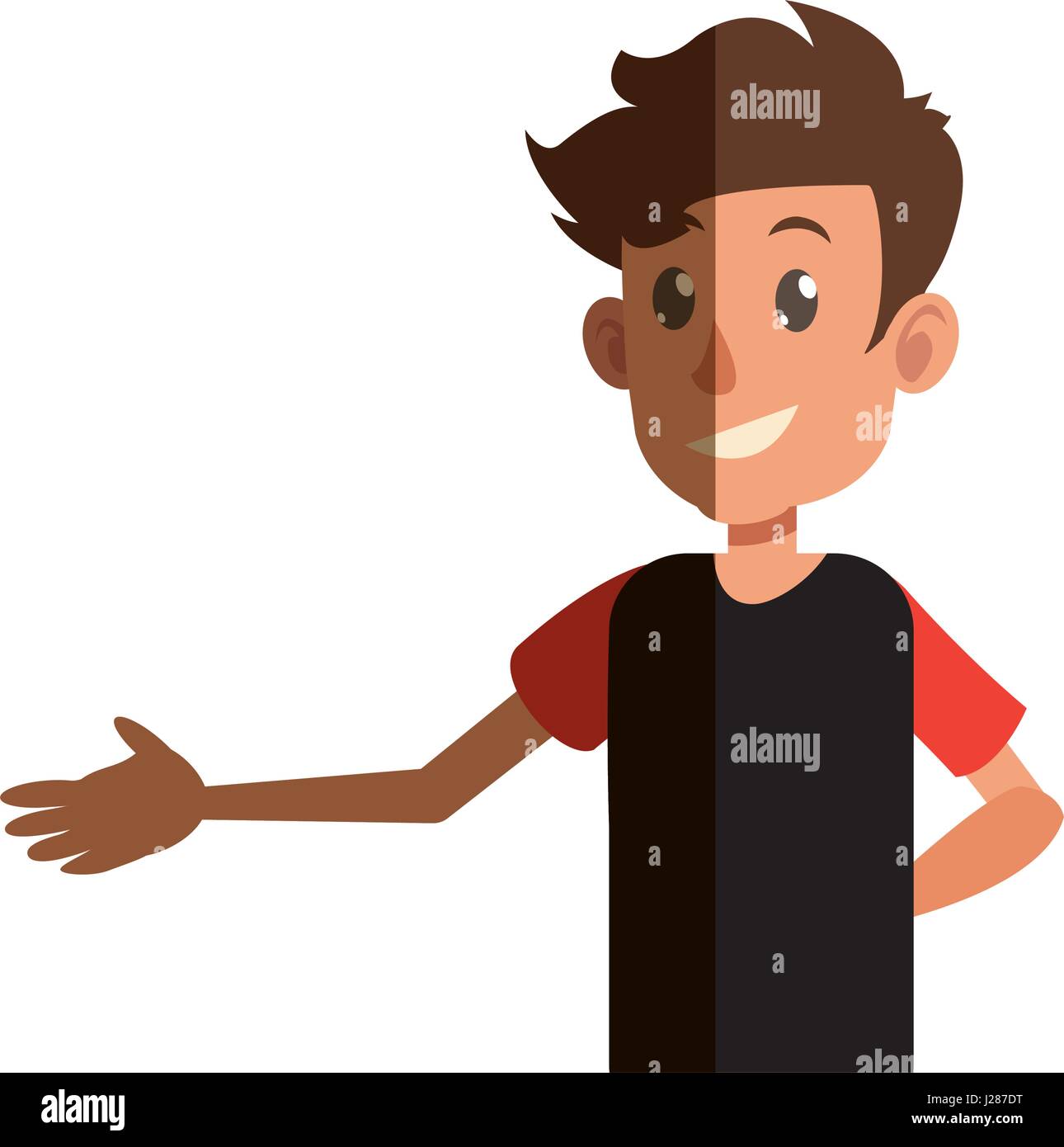 young boy teen male shadow Stock Vector Image & Art - Alamy