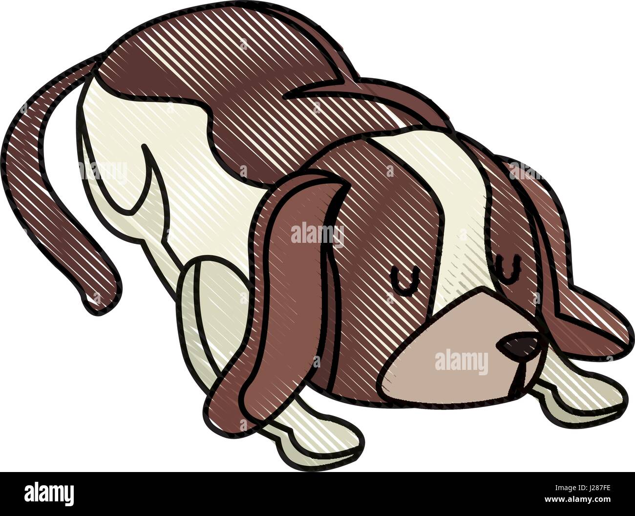 Sleeping Puppy Drawing