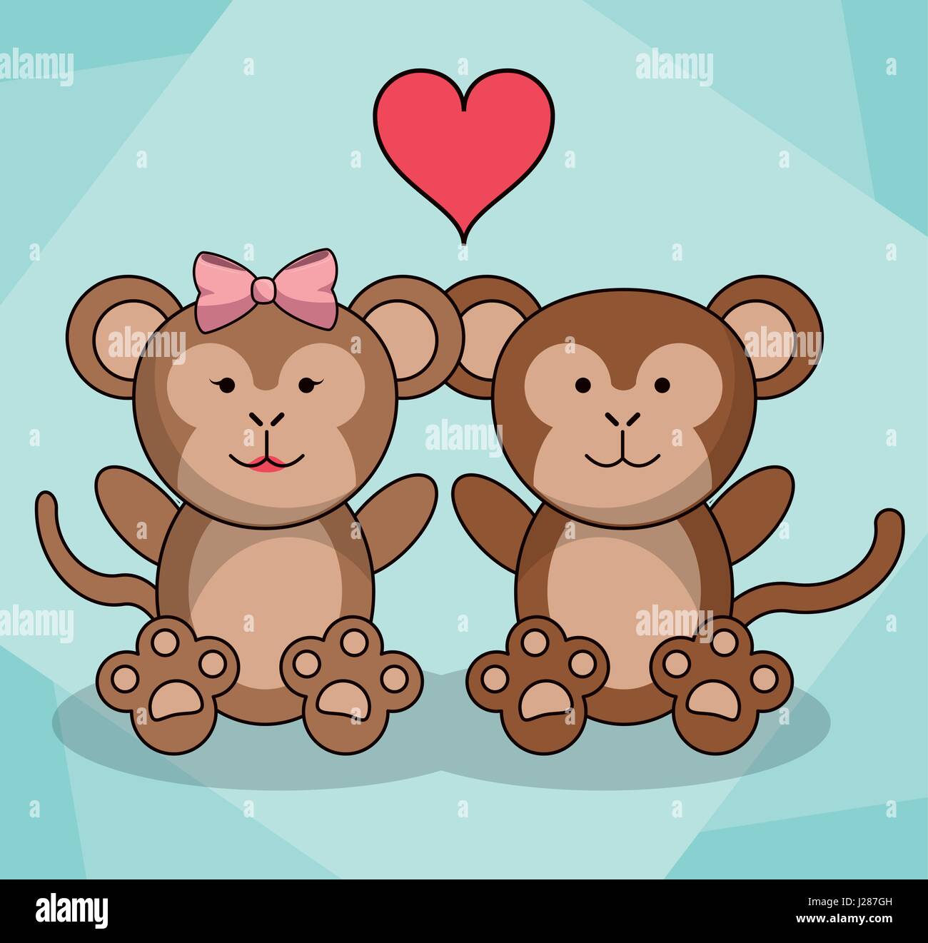 Monkey is loving Stock Vector Images - Alamy