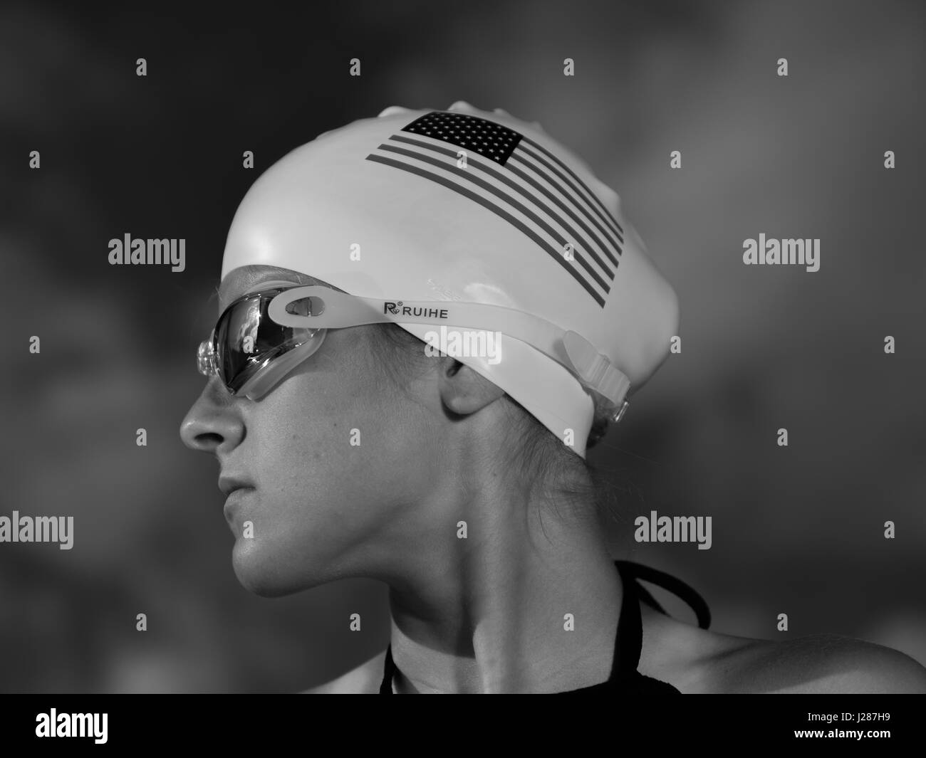 Female youth swimmer Stock Photo - Alamy