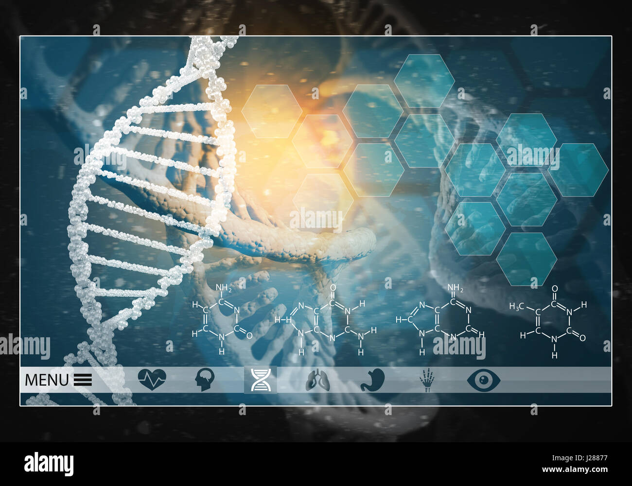 Medicine user interface Stock Photo - Alamy