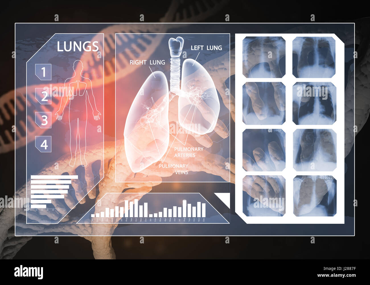 Medicine user interface Stock Photo - Alamy