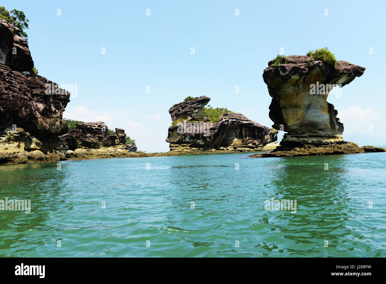 Sea Stacks along the coastline of Bako national park in Sarawak ...
