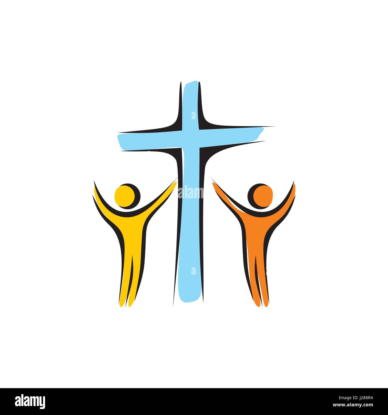 Church logo loving god Stock Vector Images - Alamy