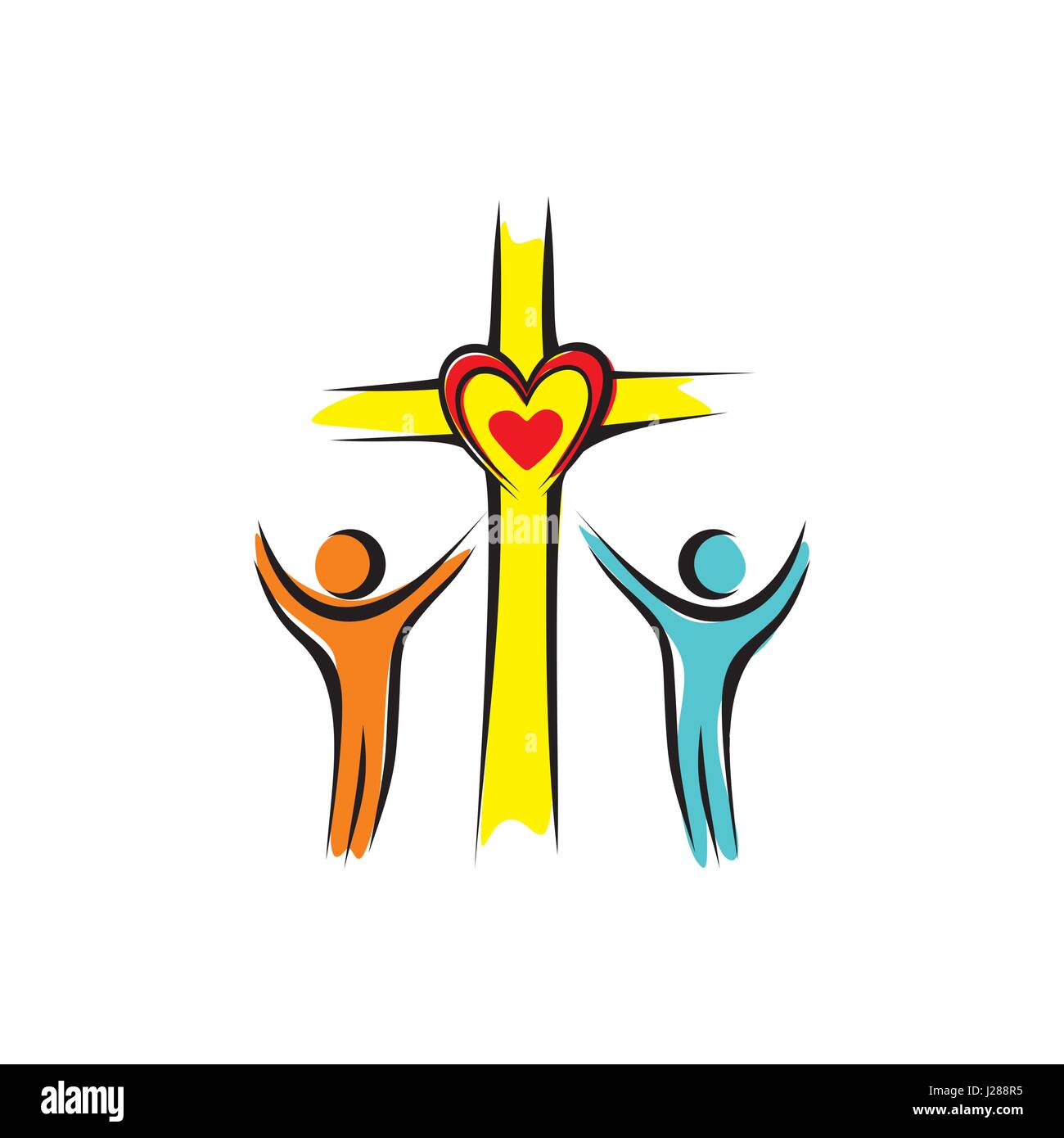 Church logo. Loving God Stock Vector Image & Art - Alamy