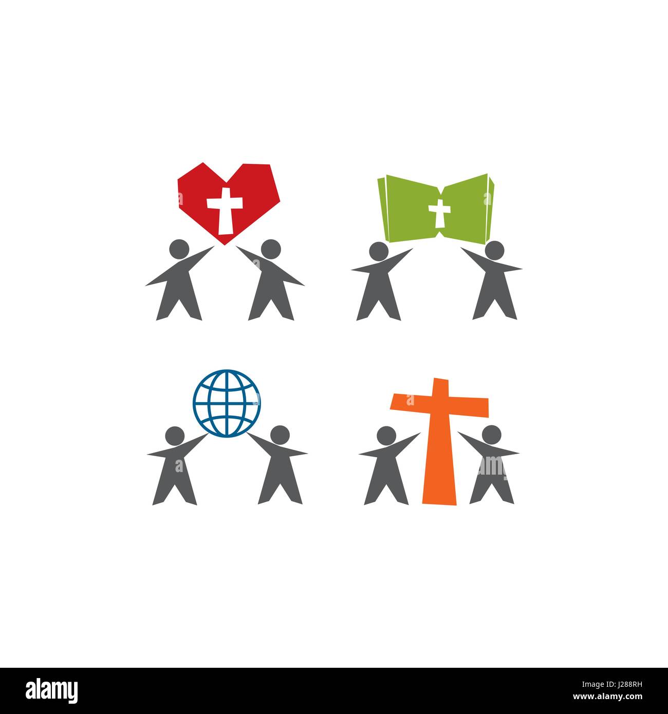 A set of logos for the church. Unity in Christ Stock Vector Image & Art ...