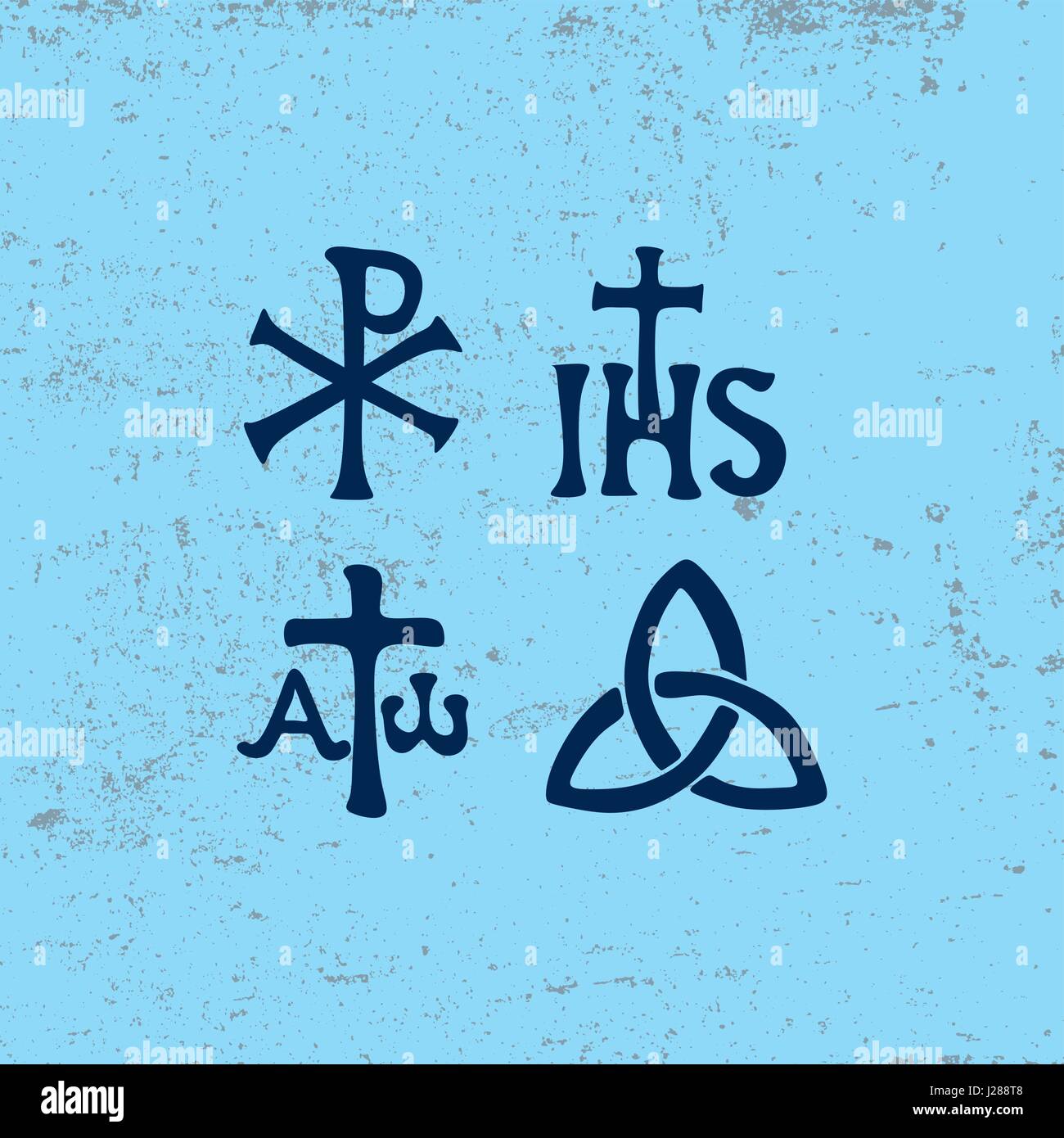 Ancient christian symbols hi-res stock photography and images - Alamy
