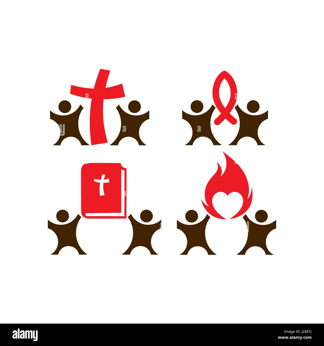 A set of logos for the church. Unity in Christ Stock Vector Image & Art ...