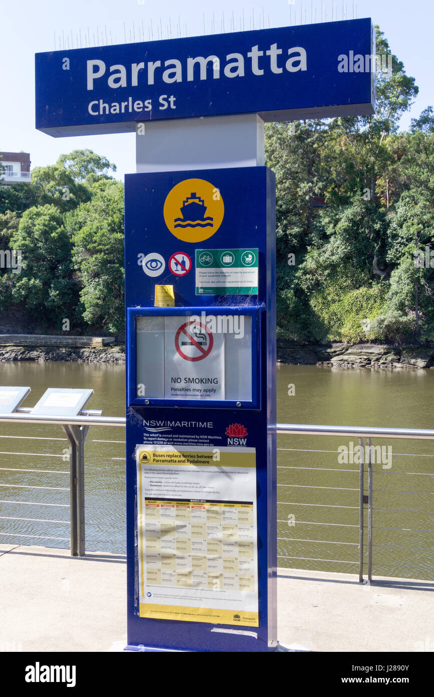 Sign parramatta river hi-res stock photography and images - Alamy