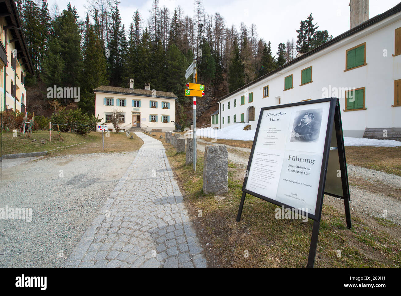 SILS MARIA, SWITZERLAND - APRIL 19, 2017: Museum of summer residence of ...