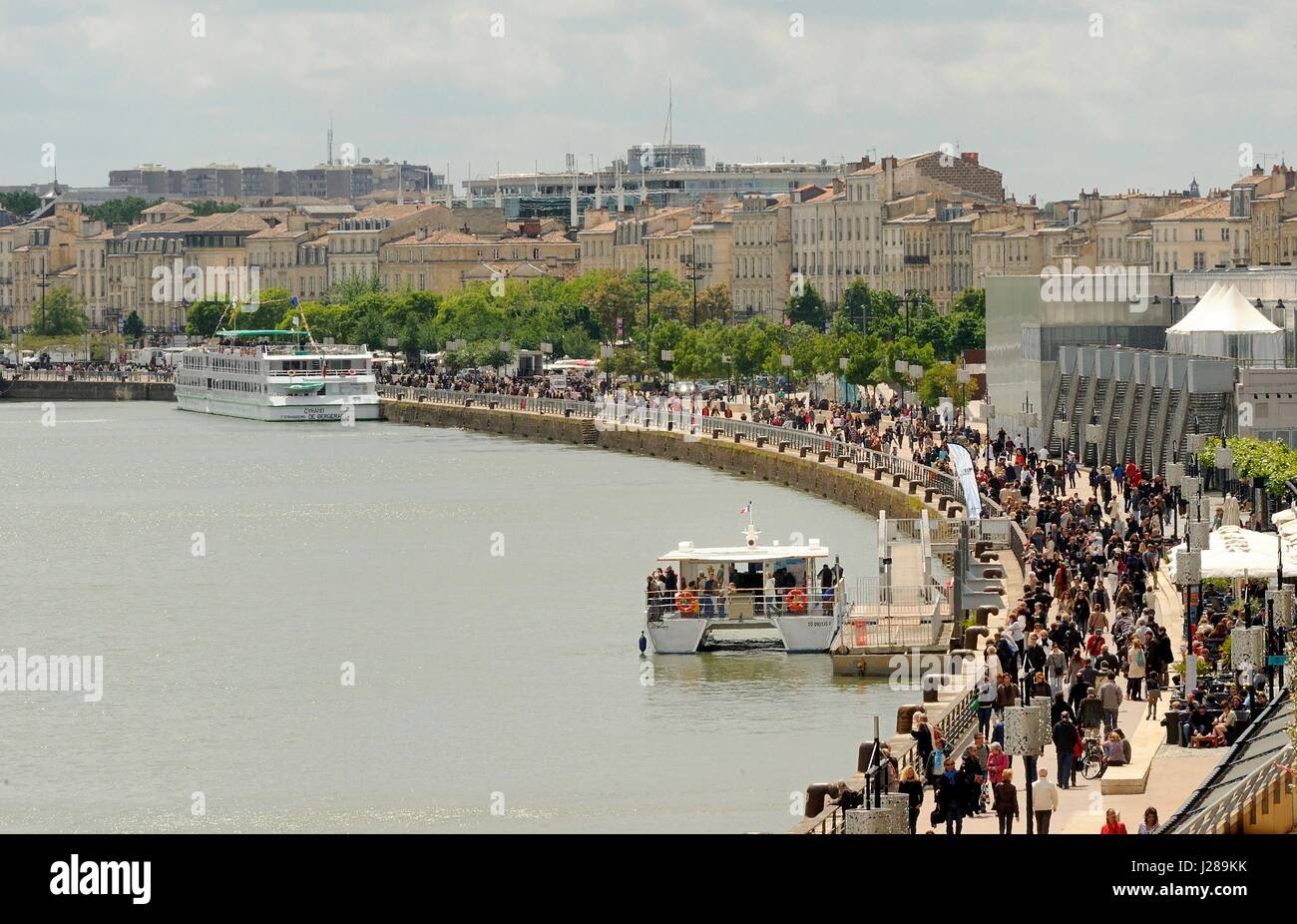 France, South-Western France, Bordeaux, catamaran, river shuttle on the ...
