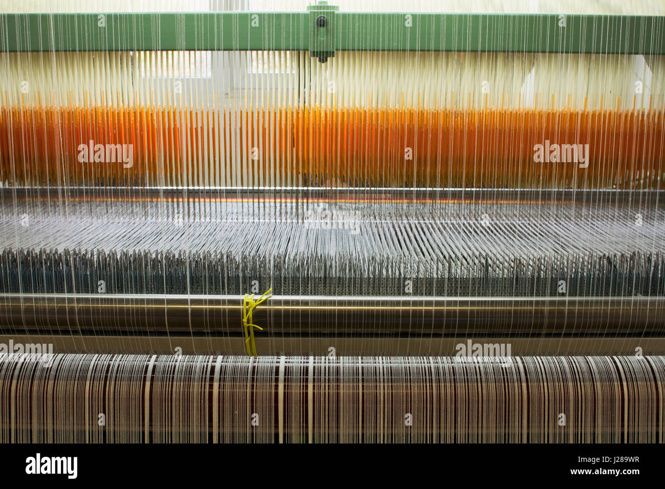 France, Centre France, Felletin, computerized weaving loom Jacquard in ...