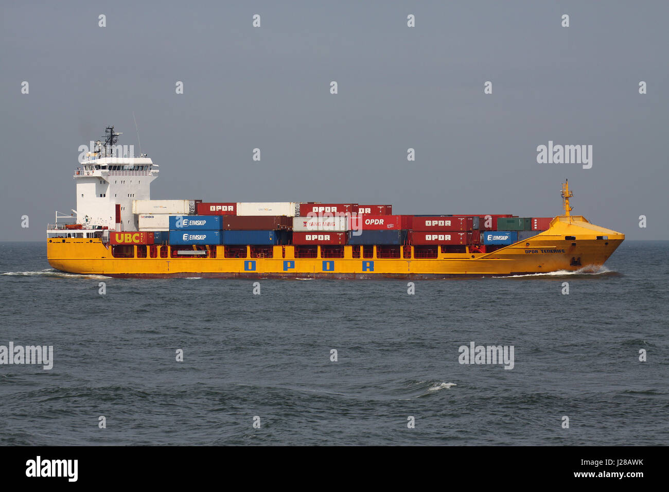 698 TEU container ship OPDR TENERIFE inbound Rotterdam. OPDR is a ...