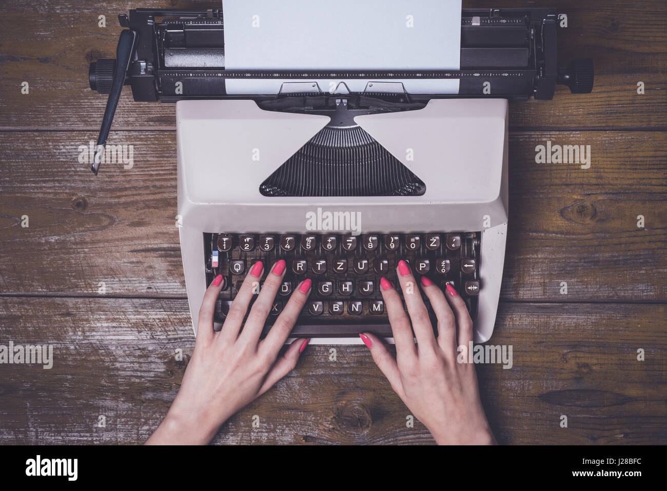 Female journalist writing on hi-res stock photography and images - Alamy