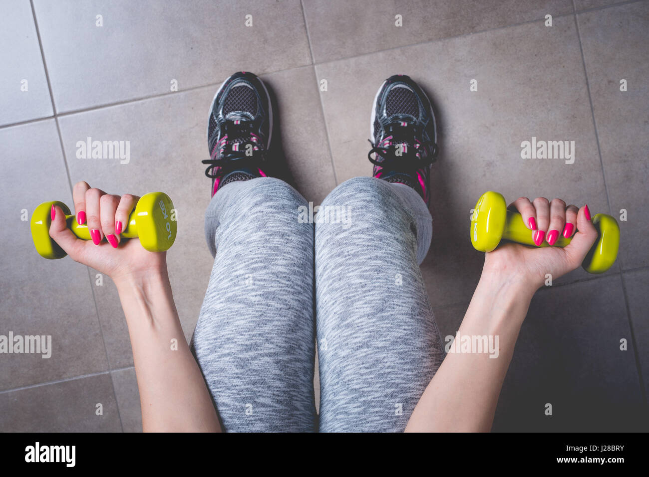 Female fitness exercise concept Stock Photo - Alamy