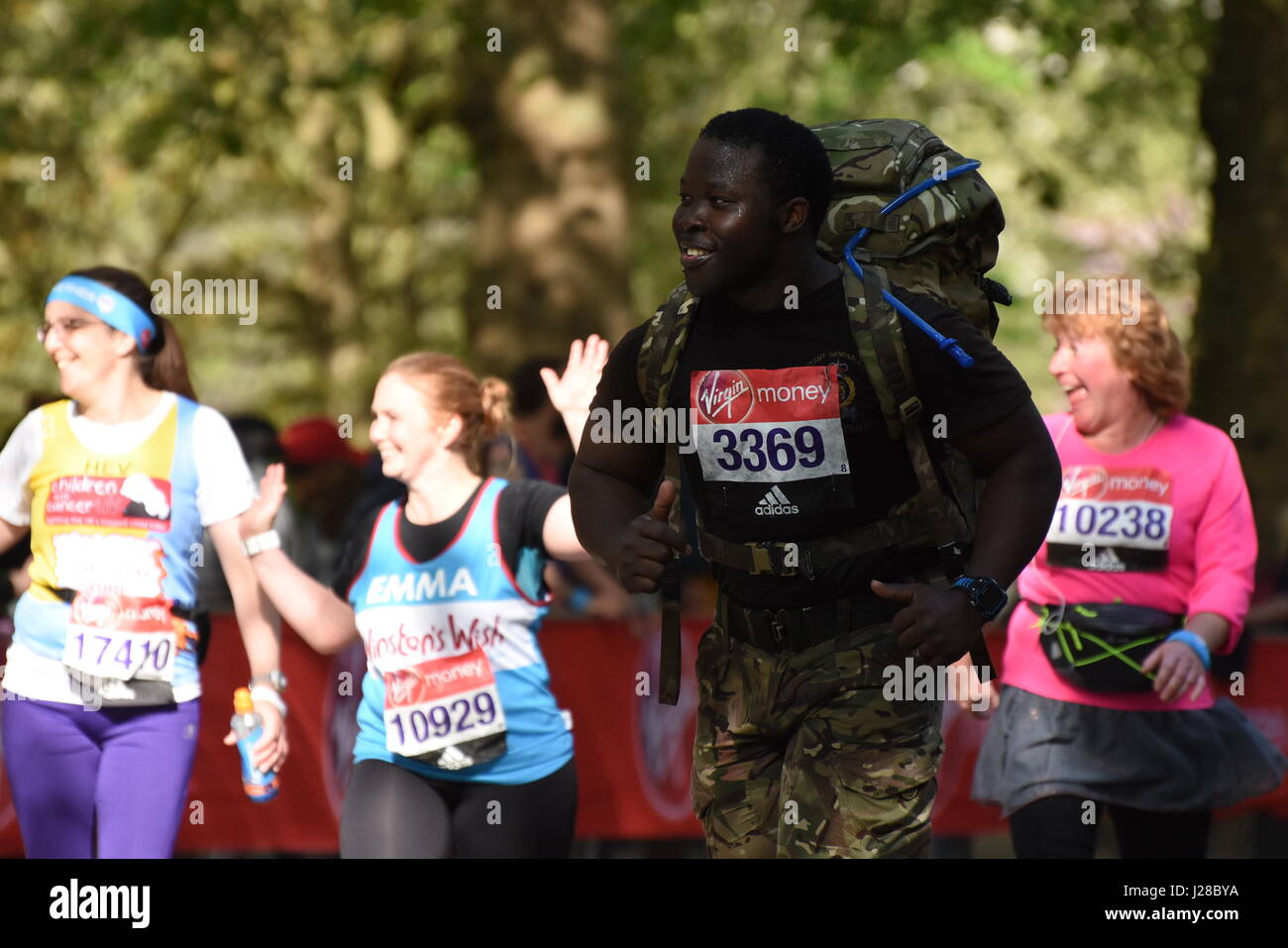 Military Man at the London Marathon Stock Photo - Alamy