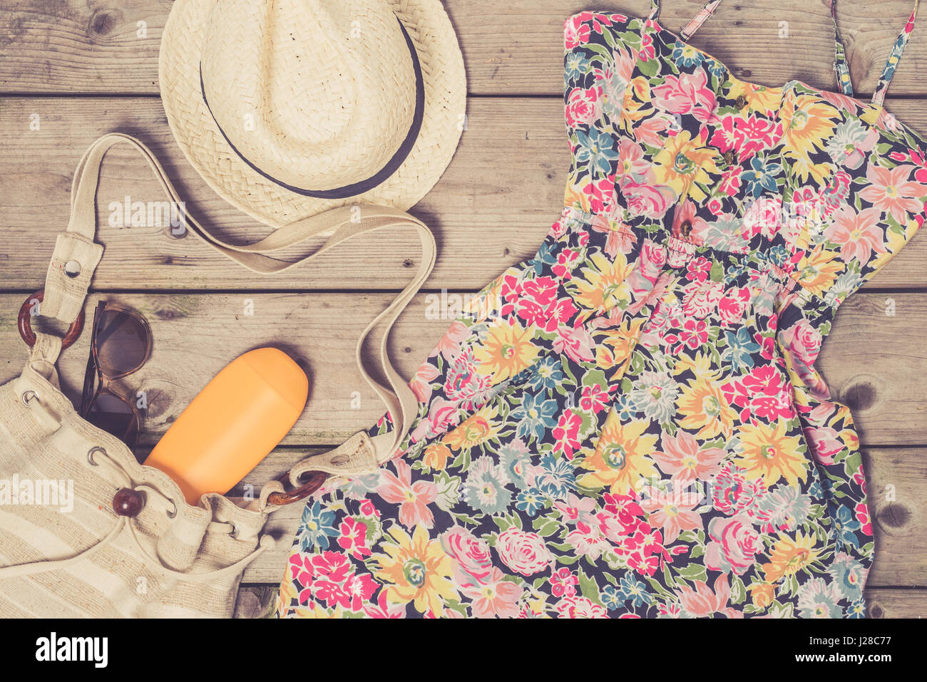 Set bright summer clothes hi-res stock photography and images - Alamy