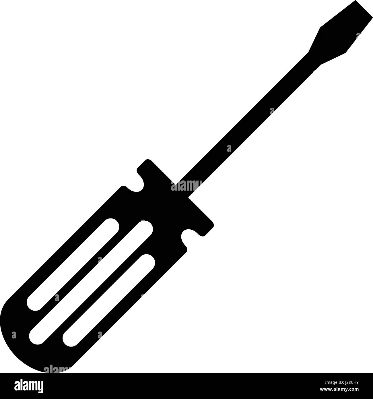 Flat screwdriver icon Black and White Stock Photos & Images - Alamy