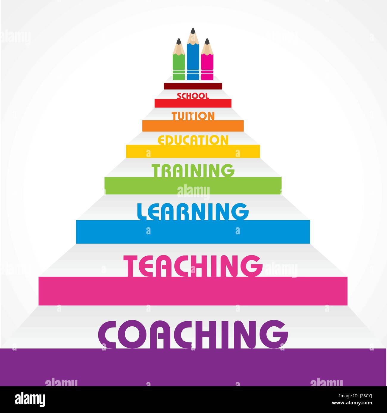 Student climbing ladder Stock Vector Images - Alamy