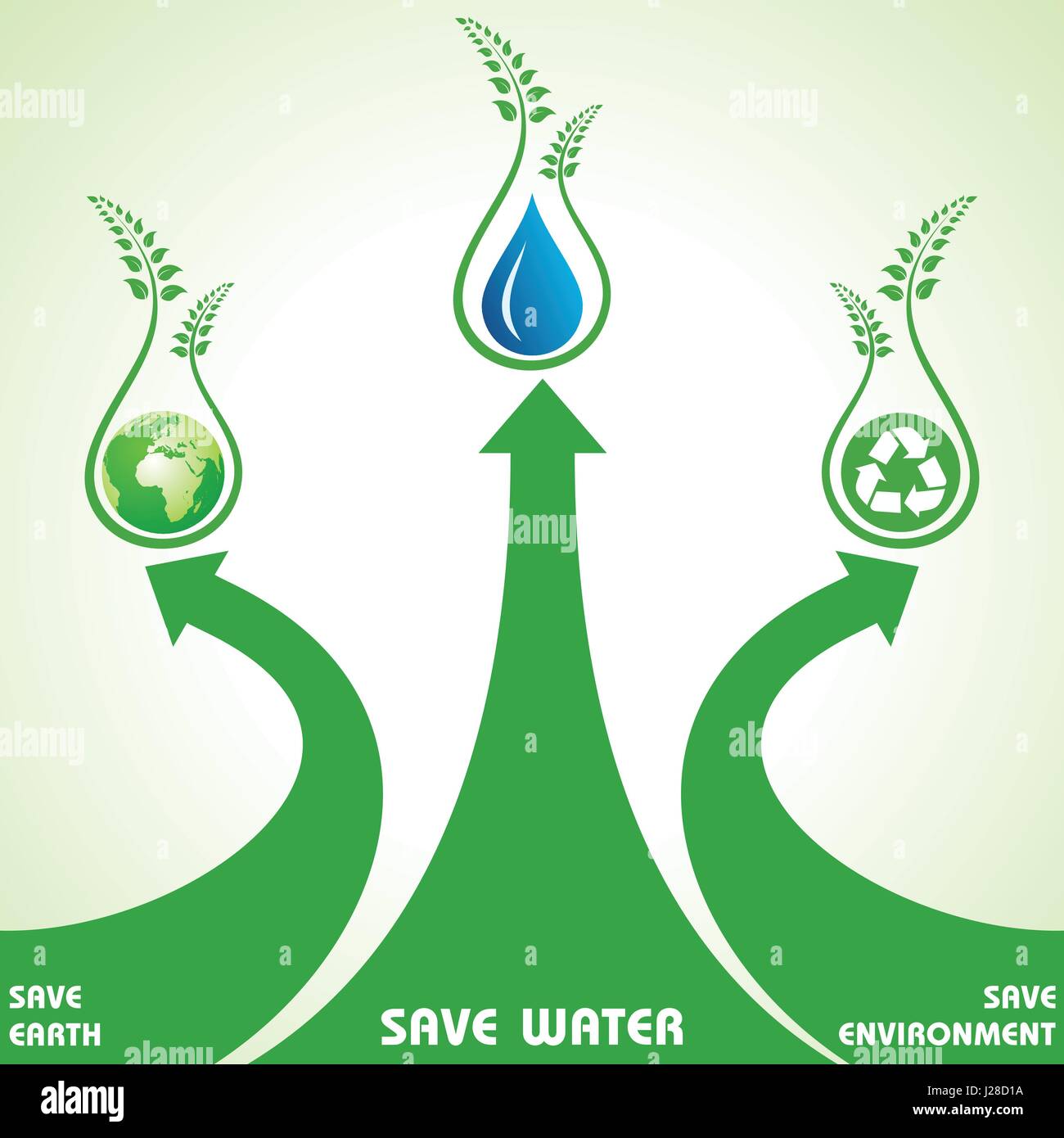 Save earth,water and environment concept stock vector Stock Vector ...