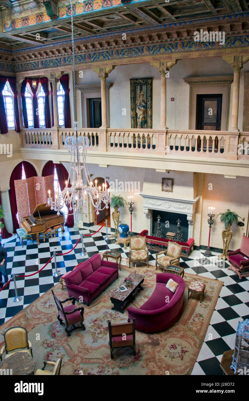 Interior of Ca d’Zan, the Mediterranean Revival mansion of circus owner ...