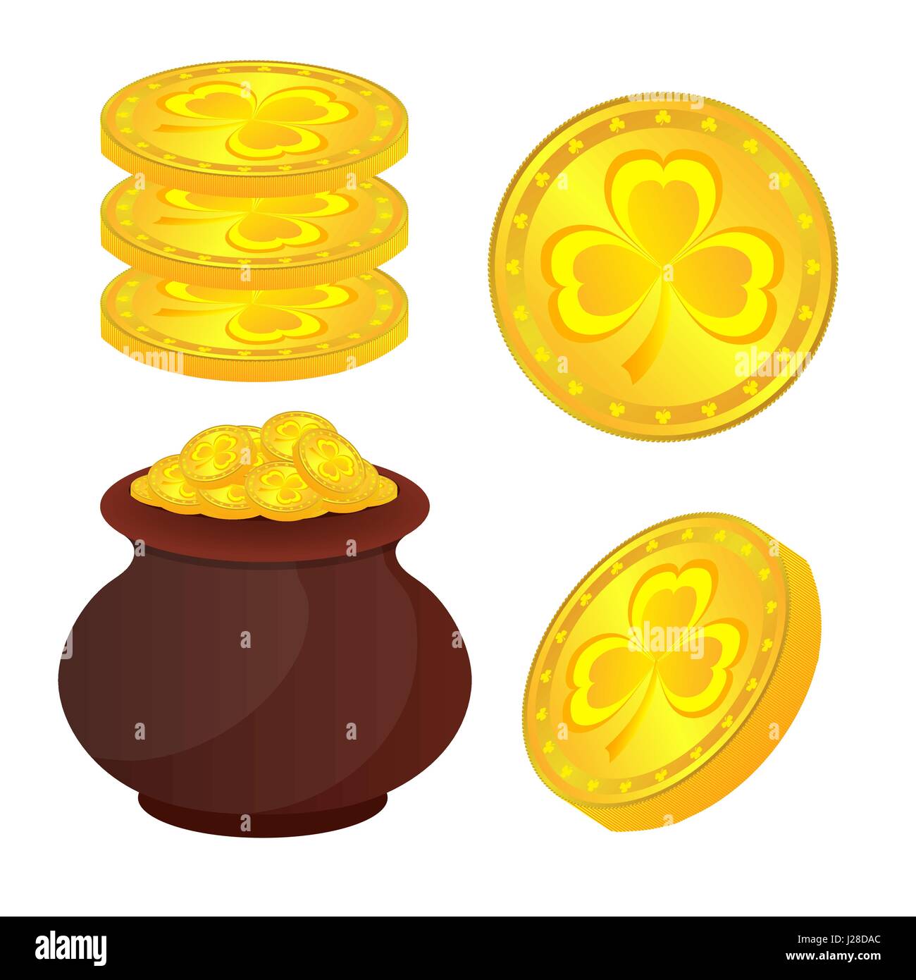 Gold in a gold pan Stock Vector Images - Alamy