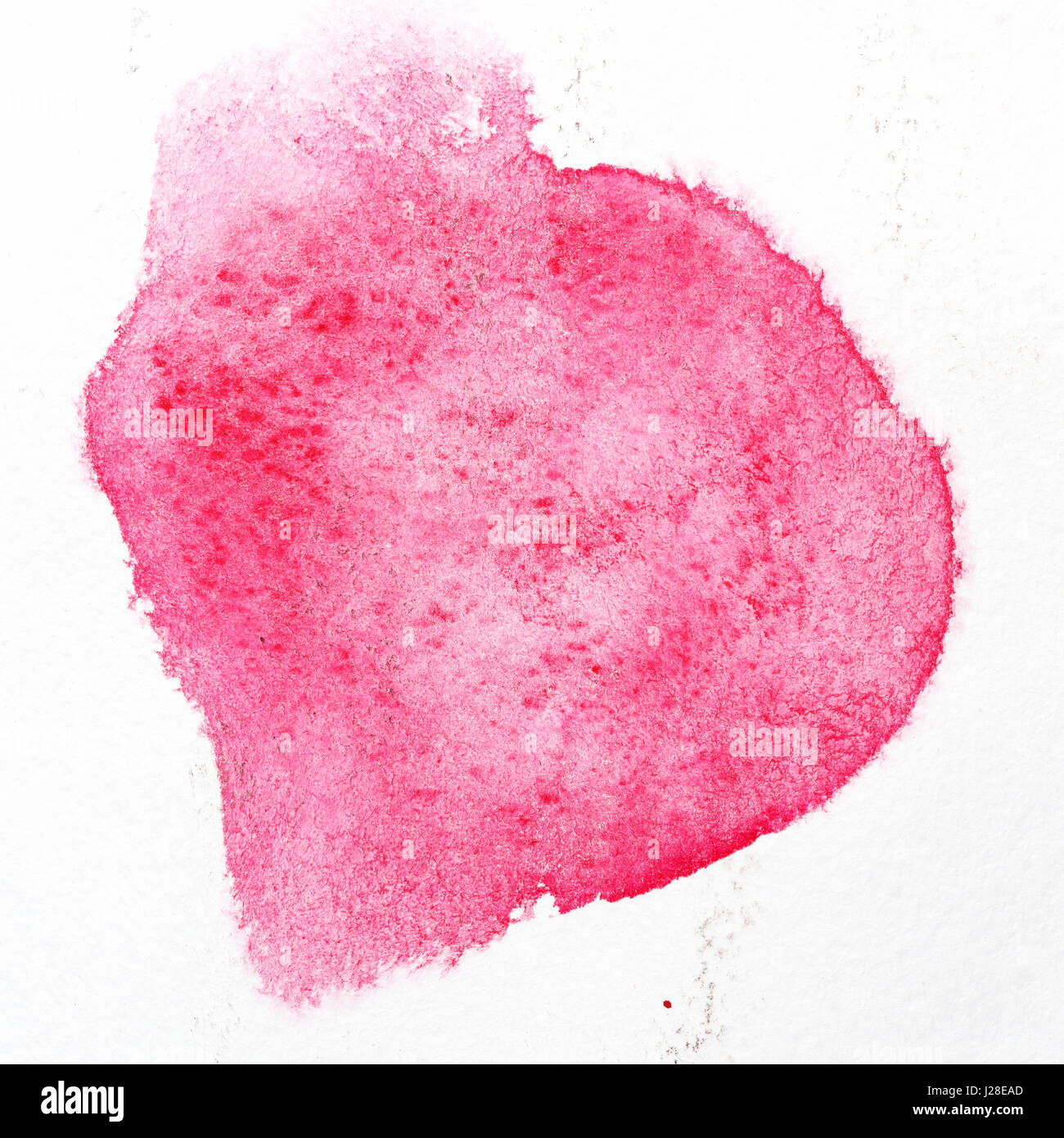 Abstract background of red watercolor paint. Drawing on wet paper. Flow ...