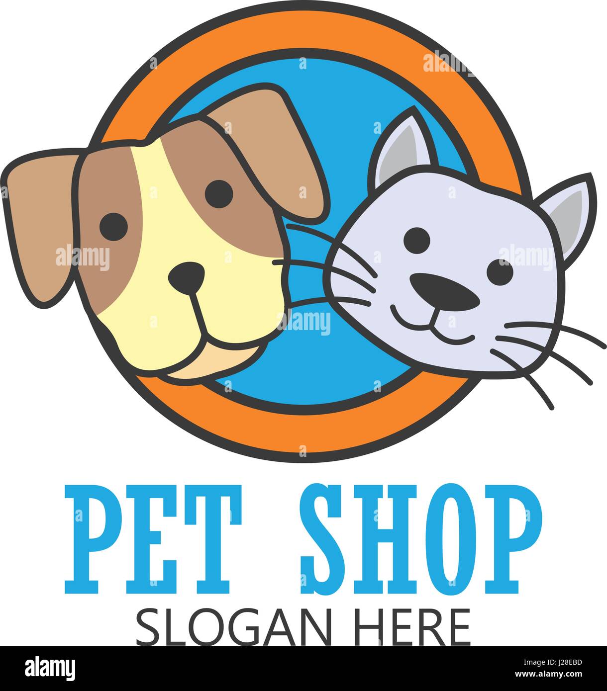 Pets Shop Pets Care Pets Lover Logo With Text Space For Your Slogan