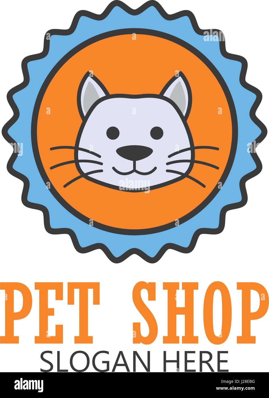 pets shop, pets care, pets lover logo with text space for your slogan ...