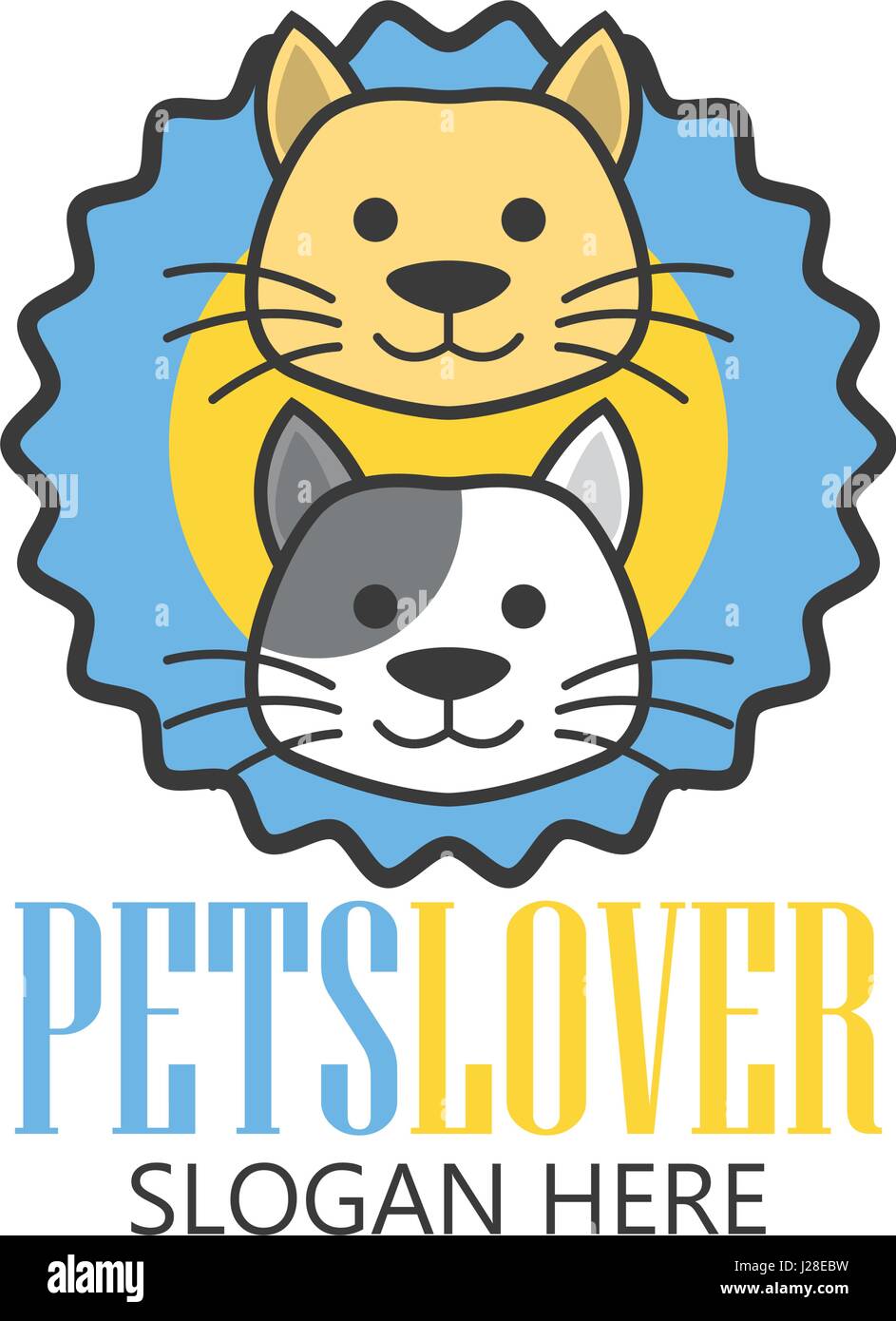 pets shop, pets care, pets lover logo with text space for your slogan ...