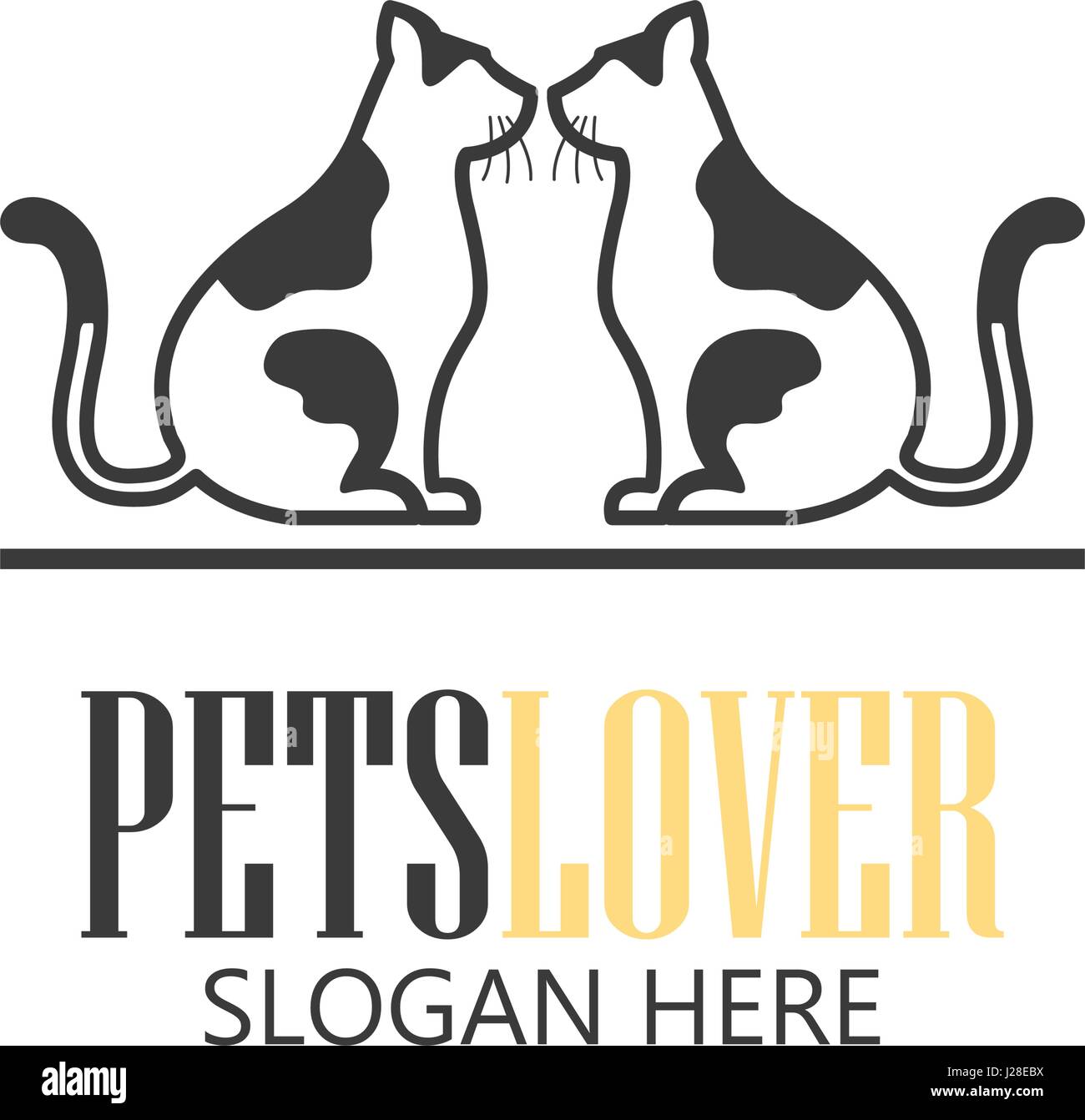 pets shop, pets care, pets lover logo with text space for your slogan ...