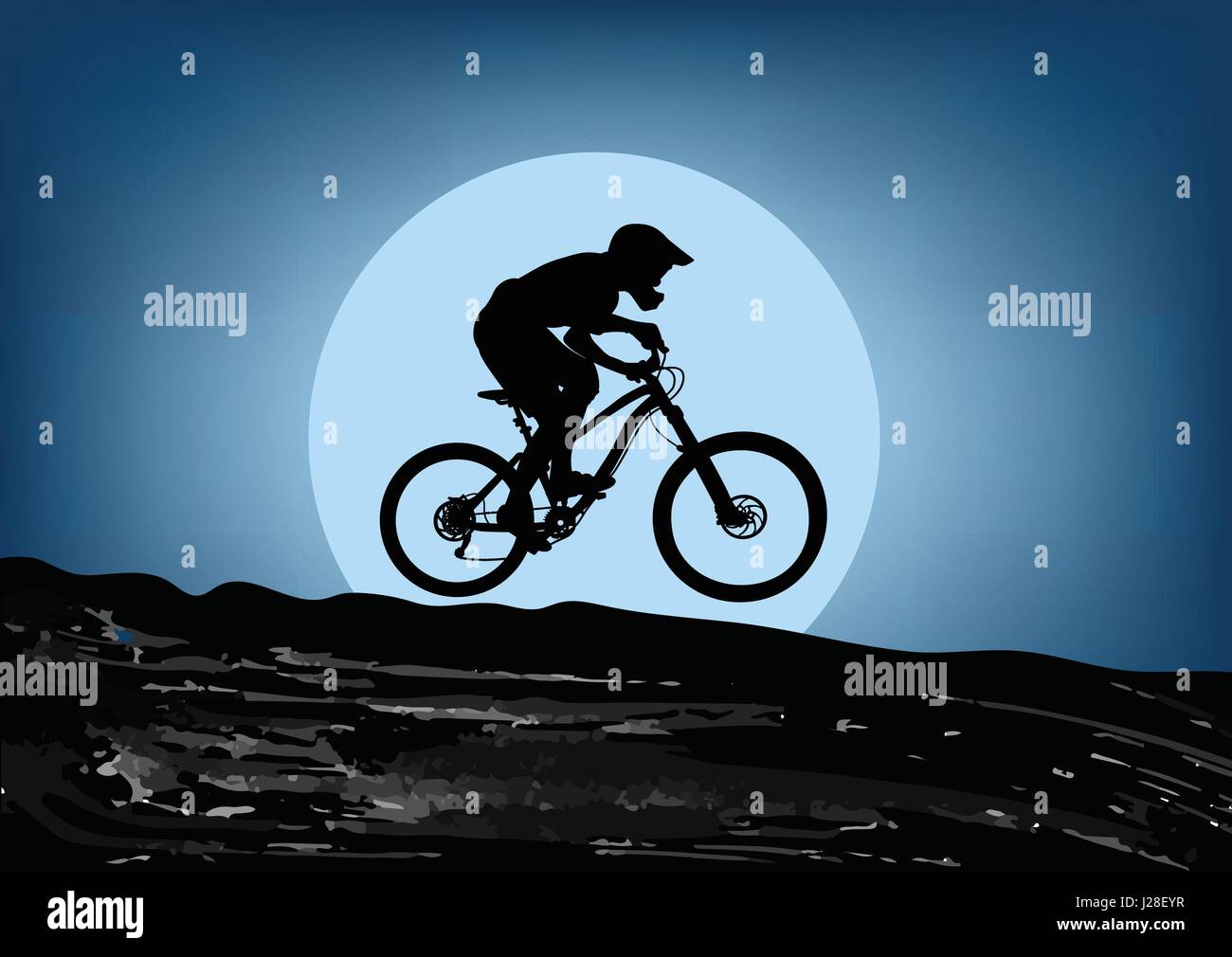 Moon bike silhouette hi-res stock photography and images - Alamy